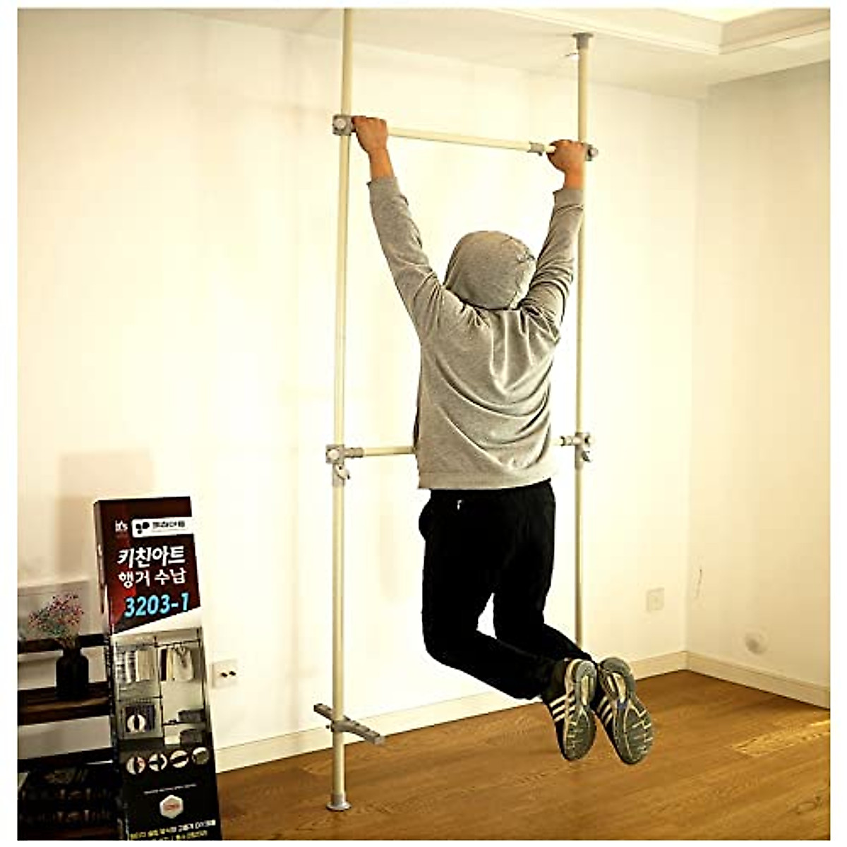 Adjustable Clothing Rack, Double Rod 2 Tier Adjustable Hanger for Hanging Clothes Heavy Duty Garment Rack Closet Rack Freestanding 220Lbs