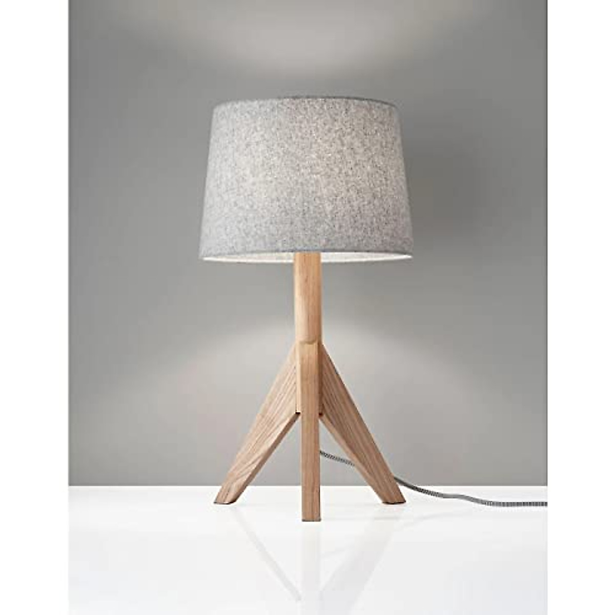 Adesso 3207-12 Eden Table Lamp, 24.5 in., 100 W Incandescent/ 26W CFL, Natural Ash Wood, 1 Table Lamp
