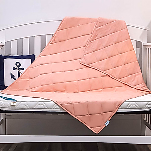 NexHome Weighted Blanket Kids 5lbs, 36x48 inches Toddler Heavy Blanket, Warming and Cooling Weighted Blanket for Boys and Girls, 100% Soft and Breathable Kids Weighted Blanket, Pink.