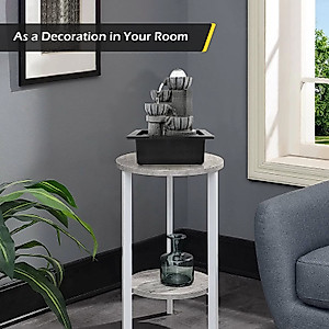 Dyna-Living Water Fountains Indoor Tabletop Water Fountain with LED Rolling Ball Feng Shui Waterfall Fountain for Modern Home Decor Office Living Room Decoration Home Gifts for Friends