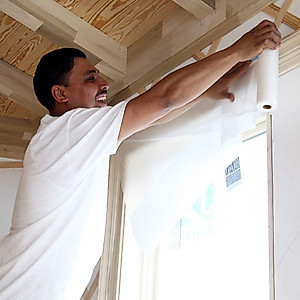 Trimaco 949460 Easy Mask Tape & Drape Pre-Tape Masking Film with 14 day Blue PerfectEdge Tape, 0.6m x 22m