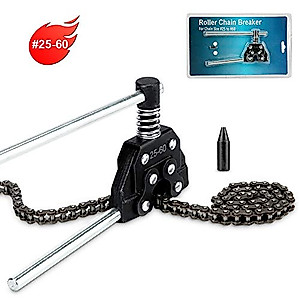 Detacher Breaker Cutter Fit for #25#35#41#40#50#60 415H,428H, 520,530 Roller Chain Motorcycle Bicycle Go Kart ATV Chains Replacement (Black)