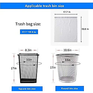 Strong Kitchen Trash Bags Drawstring 4 Gallon Garbage Bags Unscented Wastebasket Bin Trash Can Liners Small Trash Bag for Kitchen,Bathroom,Bedroom,Home,Office,car(Pure white)