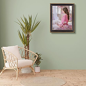 Space Art Deco, 16x20 Ornate Picture Frame Without Mat for 16x20 Photo,Shatter-Resistant Glass Sawtooth Hangers Wall Mount Display(Color Black/Ornate Gold)