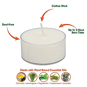 Mosquito Guard 16 Pcs Tealight Citronella Candles - Natural Citronella Candles Outdoor - Mosquito Repellent Outdoor Patio - Mosquito Repellent Candles