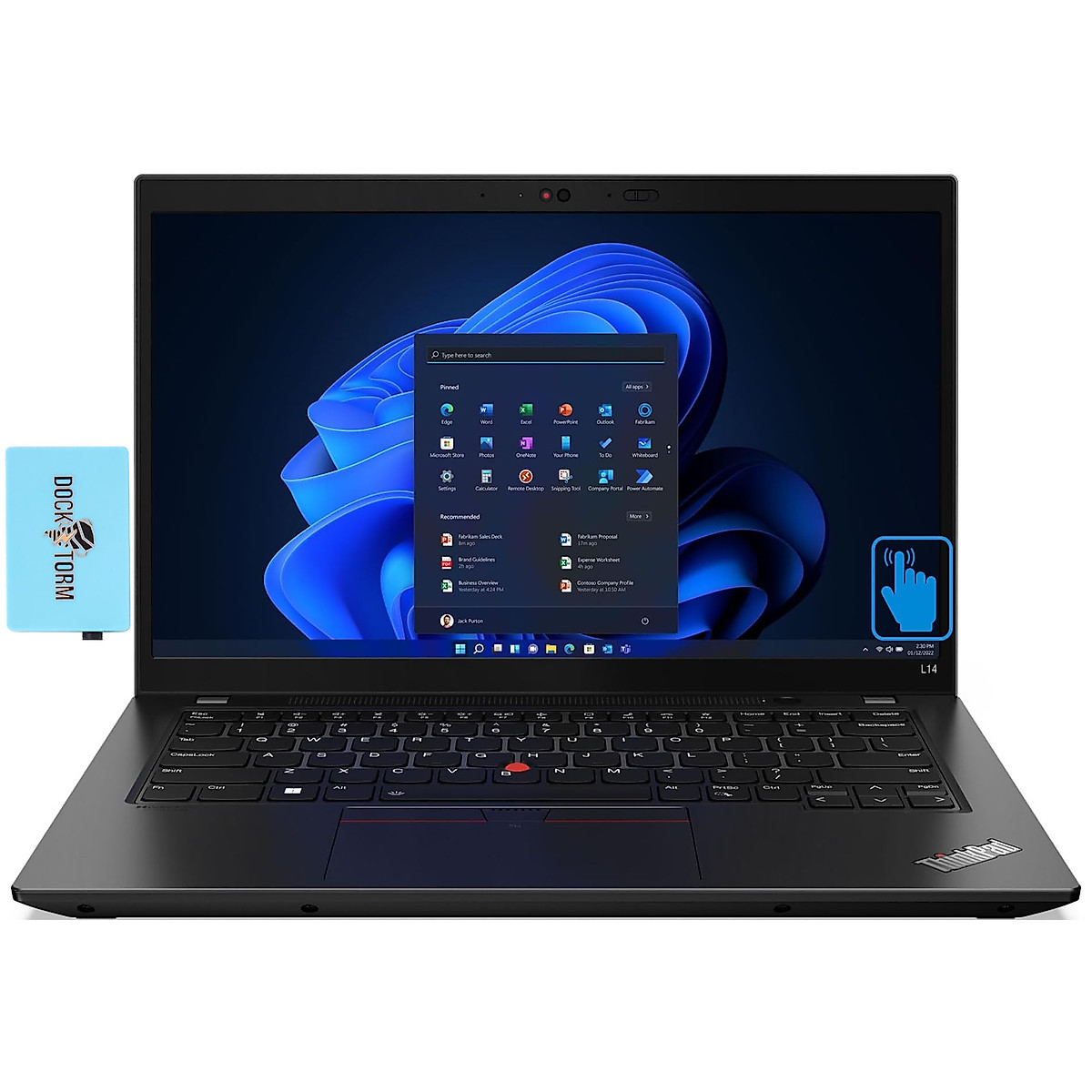 Lenovo ThinkPad L14 Gen 3 Touchscreen 14.0" FHD IPS Home & Business Laptop (Intel i5-1235U 10-Core, 16GB RAM, 256GB PCIe SSD, Intel Iris Xe, WiFi 6, Bluetooth 5.2, Webcam, HDMI, Win 11 Pro) with Hub
