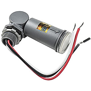 HQRP Photocell Light Sensor Swivel Mount Dusk to Dawn Hardwired Switch Photoelectric Control for Barn Lights Outdoor, Back Yard Lightening, Outdoor Lighting, etc.