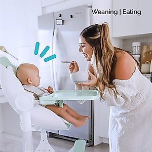 Oribel Cocoon Z Baby High Chair & Lounger | Avocado Green | Convertible for Napping & Feeding | 0mths and up | Easy to Move Gliders | Easy to Clean | No-Tool Adjustment