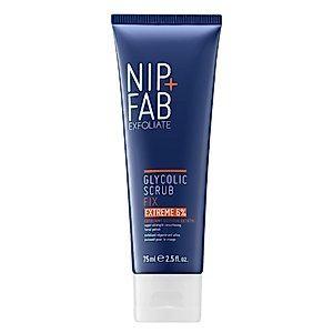 Nip + Fab Glycolic Acid Fix Face Scrub Extreme with Salicylic Acid, Aloe Vera AHA/BHA Exfoliating Facial Cleanser Polish for Refining Pores Skin Brightening, 75 ml 2.5 fl oz
