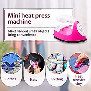 Honoson 10 Pcs Mini Craft Iron Heat Mini Iron Craft Press Small Iron for Crafts Perler Beads Iron Craft Iron with Charging Base Accessories for Bead Patch DIY Shoe T Shirts Heat Transfer Vinyl Project