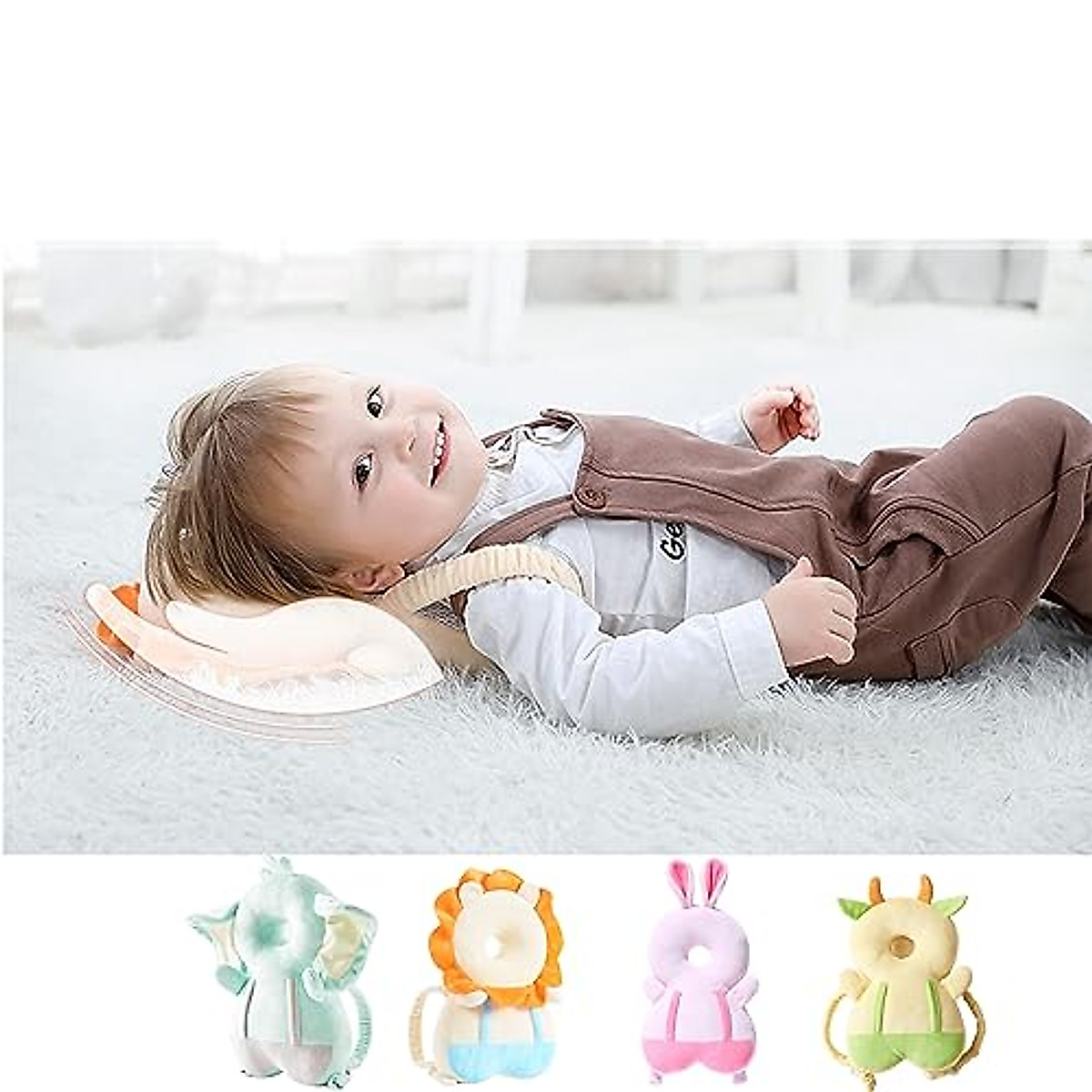 YAMIELO Baby Head Protector, Baby Head Protector Backpack, Baby Backpack Head Protection Pillow, Baby Head Protector for Baby Walking and Crawling, Super Soft (F)