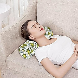 Vnurnrn Funny Frogs Neck Support Pillow Round Neck Roll Bolster Cylinder Pillow Cervical Pillows Memory Foam Pillow for Leg Knee Back Head Support for Gifts Camp Study Work