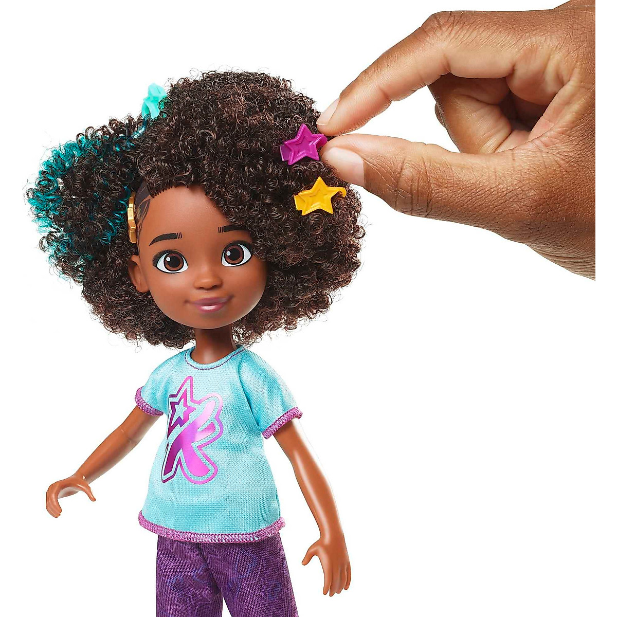 Mattel Karma’s World Doll with Microphone Hair Styling Tool & Accessories, 75+ Pieces, Shine 'N Style Mattel Karma Playset