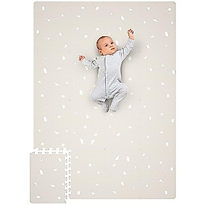 Stylish Baby Play Mat - Soft, Easy to Clean 5.6 x 4 ft. Floor Mat Creates A Safe Play Area for Your Baby Boy or Girl - The Perfect Modern Foam Playmat Fits Nicely with Your Kids Playroom Or Home Decor