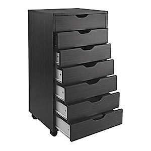 MAXCBD Nightstand Bedside Table Drawer Cabinet Wooden Chest Drawer Cabinet Dresser Storage Organizer Rolling Portable Furniture Transitional Style Storage Tower Dresser