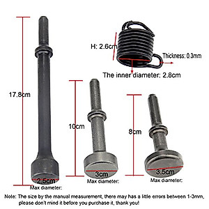 Hanperal 3Pcs Smoothing Pneumatic Air Hammer Pneumatic Chisel bit Set