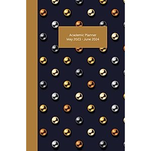 BarrBarr Polka Dot 2023 -2024 A5 Academic Planner Week to View: Mid Year Appointment Book with Flexible Cover for Productivity