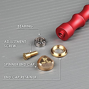 Ztylus Gadget Addix 3 in 1 RATTLE PEN: Black Ink Writing Pen, Fidget Spinner End Cap, Pressure Tip, Ergonomic Grip (Aluminium Red)