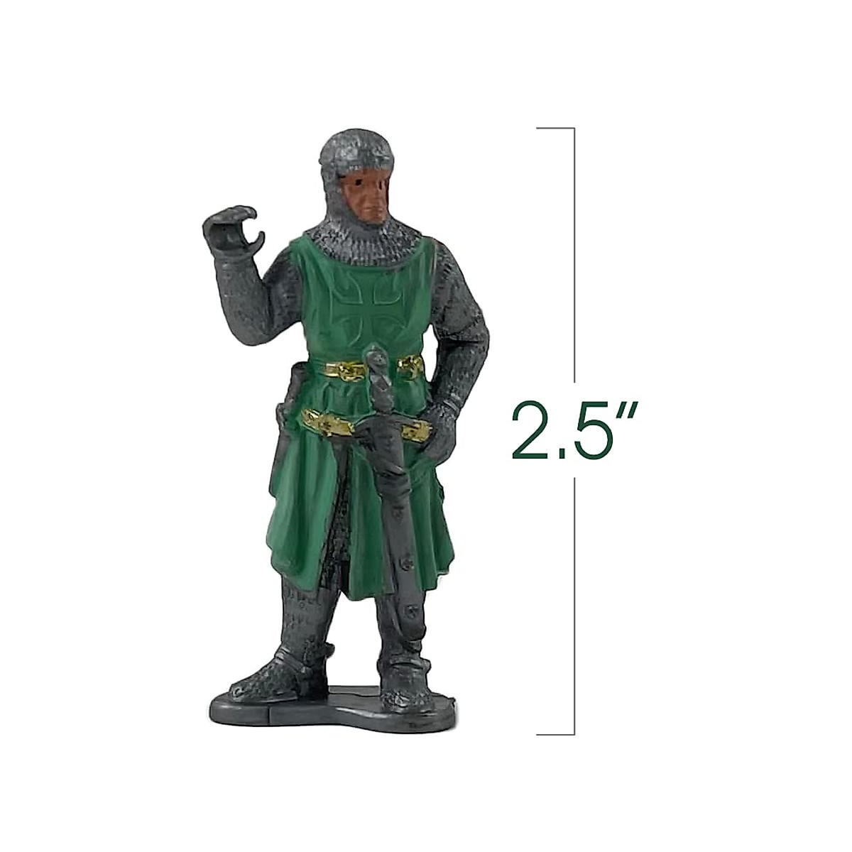 ArtCreativity Knight Action Figures for Kids, Set of 16, Free-Standing Knight Figurines with Realistic Details, Medieval Party Decorations and Cake Toppers, Knight Party Favors for Boys & Girls