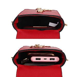 MKF Collection Small Crossbody Cell Phone Purse for Women Card Slots – PU Leather Cellphone Bag Fashion Case Shoulder Strap Iona