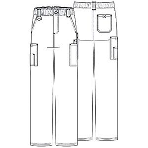 Dickies Men's Signature Elastic Waist Scrubs Pant, Dark Khaki Large Tall