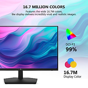 24 inch Monitor, Z-Edge Computer Monitor, Full HD 1920 x 1080p IPS Display 100Hz PC Monitor with HDMI, VGA, Frameless, U24I Anti-Glare Screen
