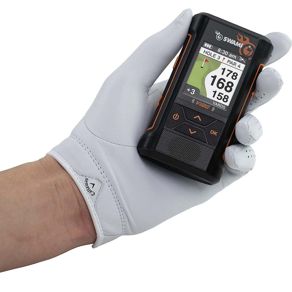 Swami Vibe Golf GPS - Golf GPS Bluetooth Speaker Combo,Lime