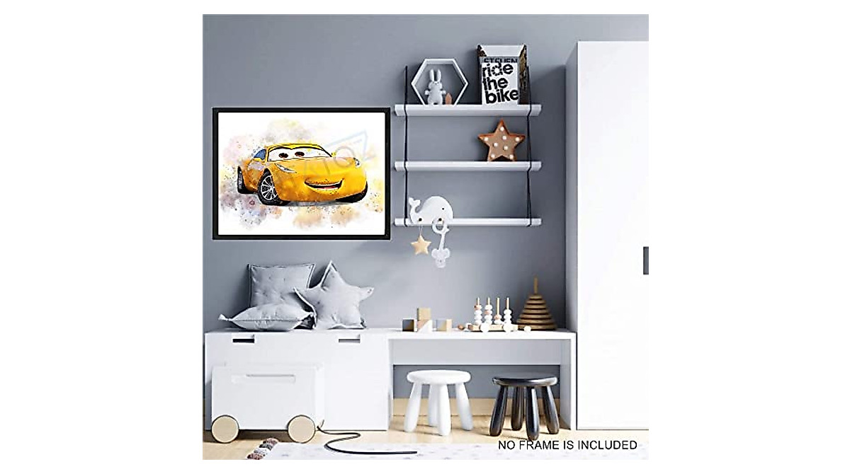 Vibrant Cars Movie Posters (Set of 12) | Kids Room Wall Art
