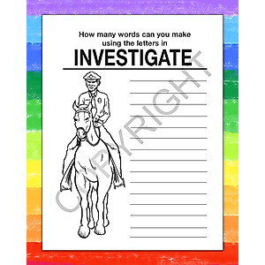 ZOCO - Police & Law Enforcement Educational Coloring Books (25 Bulk Pack, Without Crayons) - Bulk Giveaways for Kids