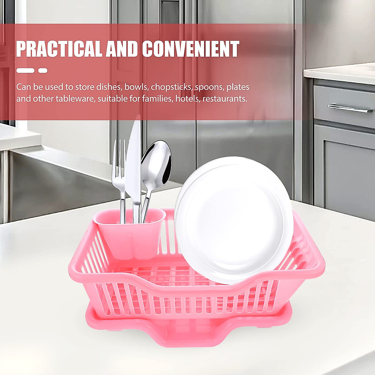 Cabilock Dish Drainer 1 Set Household Dish Draining Rack Kitchen Dish Basket Dish Drying Rack Dish Drying