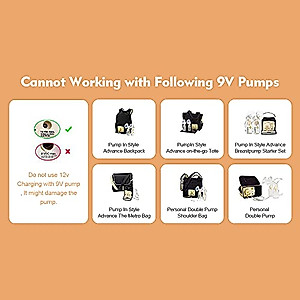 Smarkey 12v Portable Breast Pump Battery and Charger for S1 S2 Medela Pump-in-Style and Lactina Hygeia EnJoye (Easy for Outdoor and Travelling)