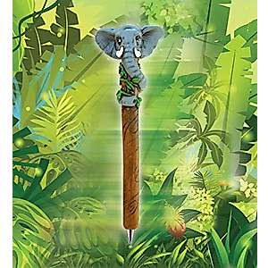 Planet Pens Elephant Novelty Pen - Cute Fun and Unique Kids and Adults Ballpoint Pen, Colorful Zoo Animal Writing Pen Instrument For School and Office