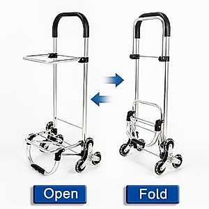 Trolly Cart with Wheels, Portable Shopping Cart, with Telescopic Handle, for Home, Garden, Shopping, Office.
