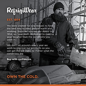 RefrigiWear Extreme Hybrid Insulated Pullover Sweatshirt, Performance-Flex Hoodie, (Black), (X-Large)