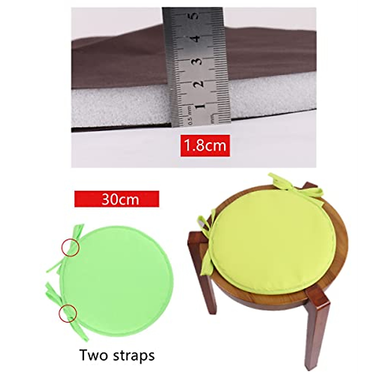 Colorful Indoor/Outdoor Chair Pads Round Seat Cushions Garden Patio Home Cushions - Diameter 28cm/10.9inch,Patio Furniture Cushion Cover,Round Seat Garden Pads