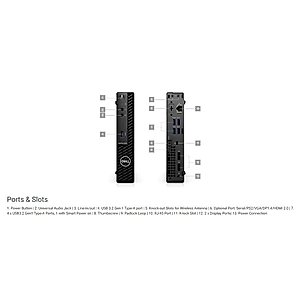 Dell 2022 Newest Optiplex 3090 Micro Form Factor Business Desktop, Intel Core i5-10500T, 32GB DDR4 RAM, 1TB PCIe SSD, DP, RJ-45, Wi-Fi 6, Bluetooth, Wired Mouse&Keyboard, Windows 11 Pro, Black