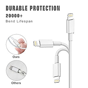 Lightning Cable, 5Pack (3/3/6/6/10FT) iPhone Charger Cable USB Lightning Cable Cord Apple Charger Fast Charging Cord Compatible with iPhone 14/13/12/11/Pro/Max/8/7/6/6S/5/5S/SE/Plus/iPad …