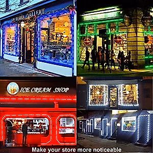 YUNBO 20Pcs WS2811 RGB LED Module Lights DC 12V SMD 5050 Addressable Dream Color RGB LED Module Waterproof IP65 LED Storefront Lights with Tape Adhesive Backside（with Controller and Remote Control）