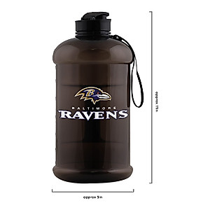FOCO Baltimore Ravens NFL Large Team Color Clear Sports Bottle