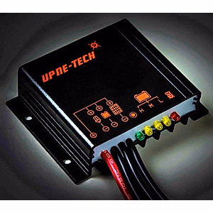 Solar Charge Controller IP68 ;15A 12V/24V Solar Panel Battery Intelligent Regulator. Clear readable 5 LED Display of The State of Charge. 4 Stage Charging(Main,Boost, Equalization, Float)