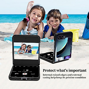 FUYOCWE for Samsung Galaxy Z Flip 5 Case,Purple Dragon Under Full Moon Pattern Cover for Women Men, Slim Fit Lightweight PU Leather Hard PC Folding Phone Case for Samsung Galaxy Z Flip 5 5G 2023