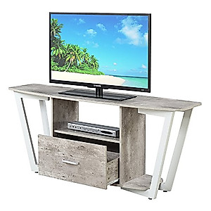 Convenience Concepts Graystone 60" TV Stand, Faux Birch / White Frame