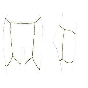 MineSign Diamond Sexy Belly Chain Retro Waist Belt Chains Body Jewelry for Summer Beach Bikini Swimsuit Party (Gold)