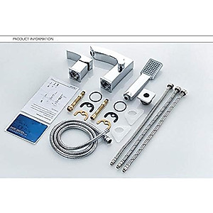 RONPOTY Kitchen Taps Bathtub Faucet Chrome Bathroom Tub Faucet Rainfall Bath Tub Taps Shower Mixer Tap Shower Faucet Set