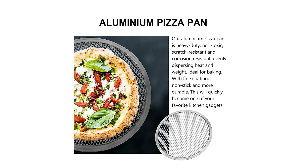 Housoutil 16 Inch Pizza Stone & Aluminum Screen