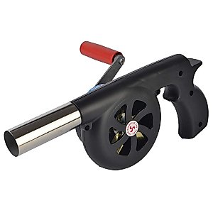 Sunglow Outdoor Cooking BBQ Fan Air Blower，Hand Crank Blowers， Barbecue Fire Bellows for Picnic Camping Stove Accessories
