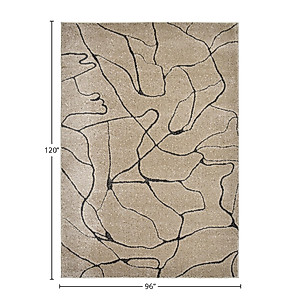 CosmoLiving By Cosmopolitan Cadence Contemporary Moth Wing Area Rug, 8' x 10'