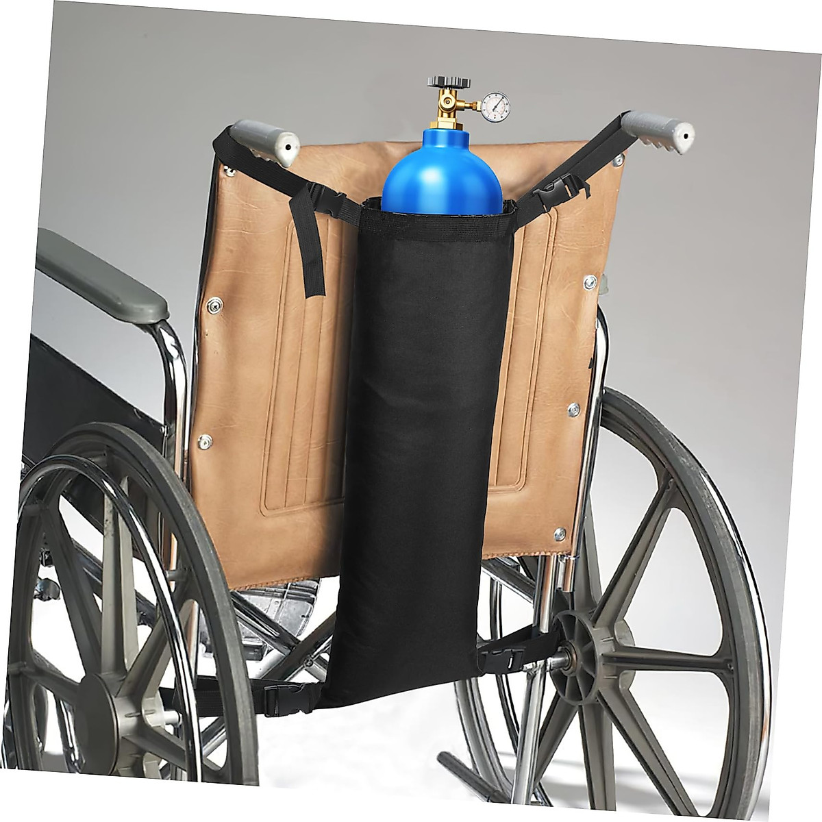 Oxygen Cylinder Pannier Bag Storage Bag Buggy Bag Buckle Oxygen Tank Pouch Wheelchair Storage Pouch Oxygen Trolley Pouch Scuba Tank Holder Travel Oxford Cloth Bag