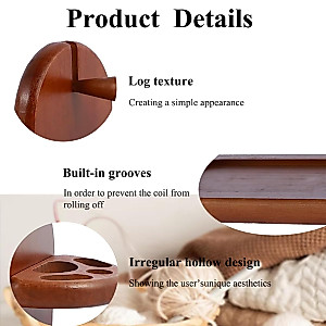 Wooden Yarn Holder for Knitting Crochet, Yarn Rack Stand with Slots, Portable Yarn Holder, Stable Yarn Ball Dispenser, Wool Fixing Bracket, Knitting Gifts