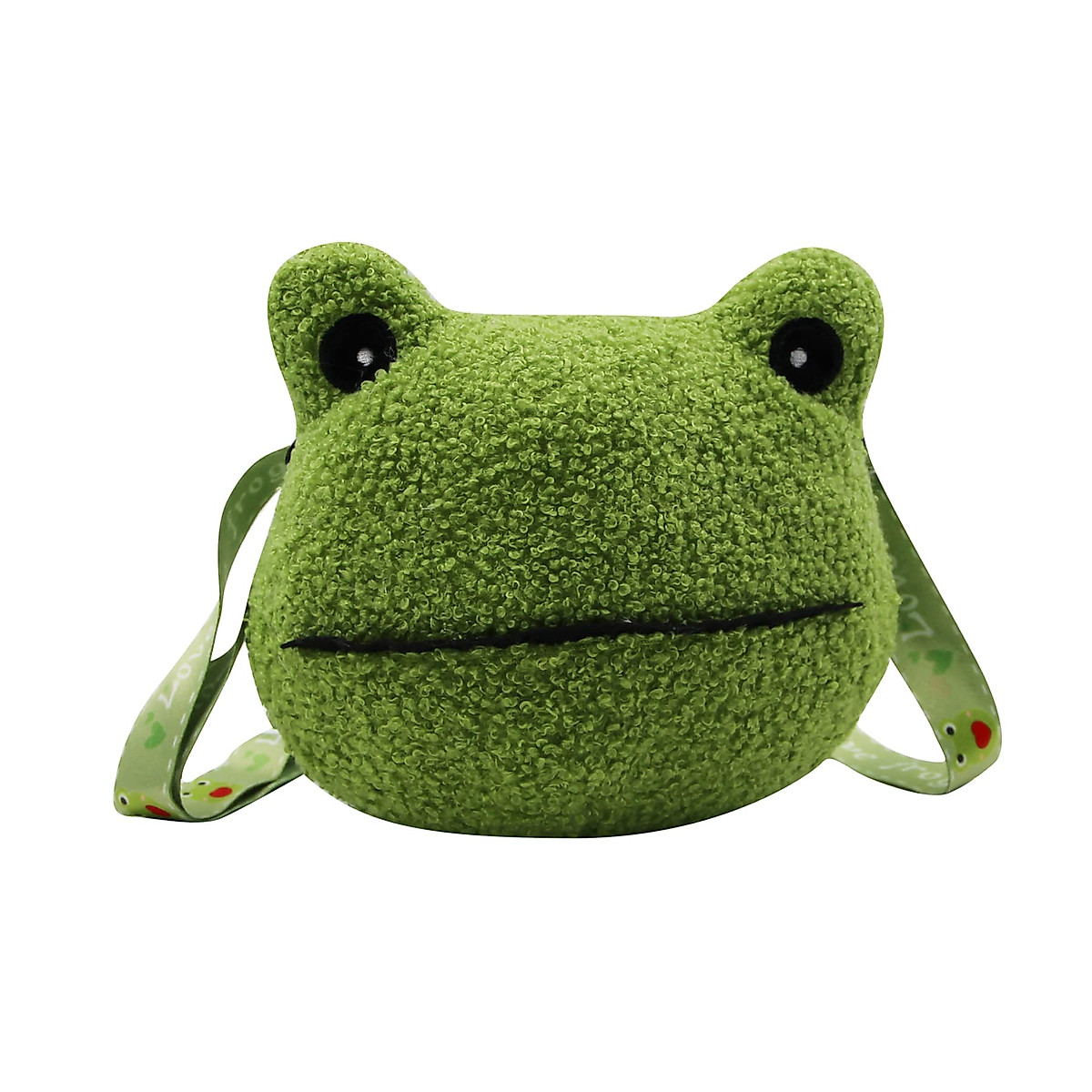 RARITYUS Cute Frog Crossbody Shoulder Bag Coin Purse Plush Mini Cartoon Satchel Handbags for Kids Girls Boys Women